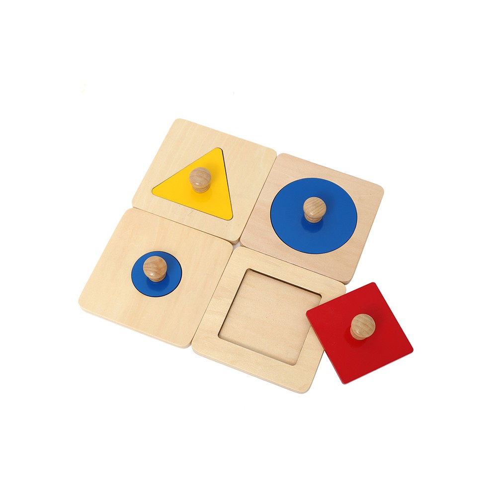 Puzzles de 4 Formes Géométriques - Nido - matériel montessori - jeux ...