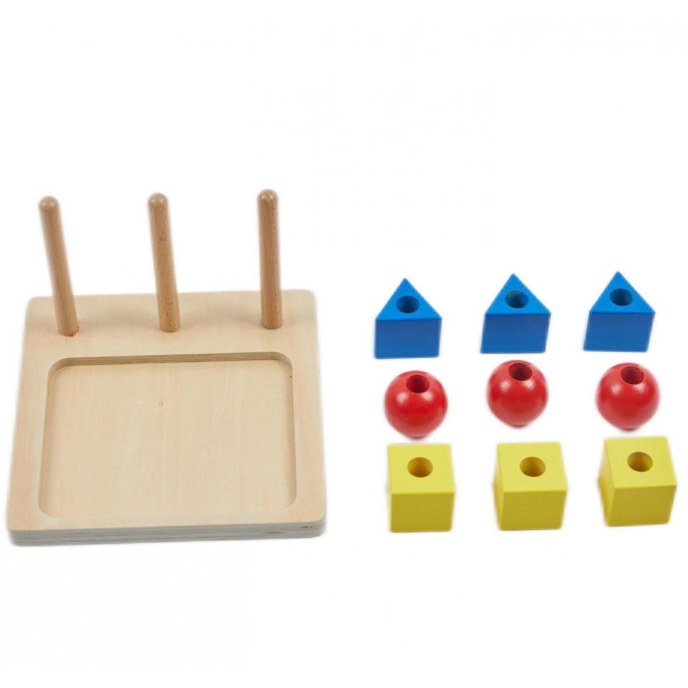 Jeu de 3 formes sur tige